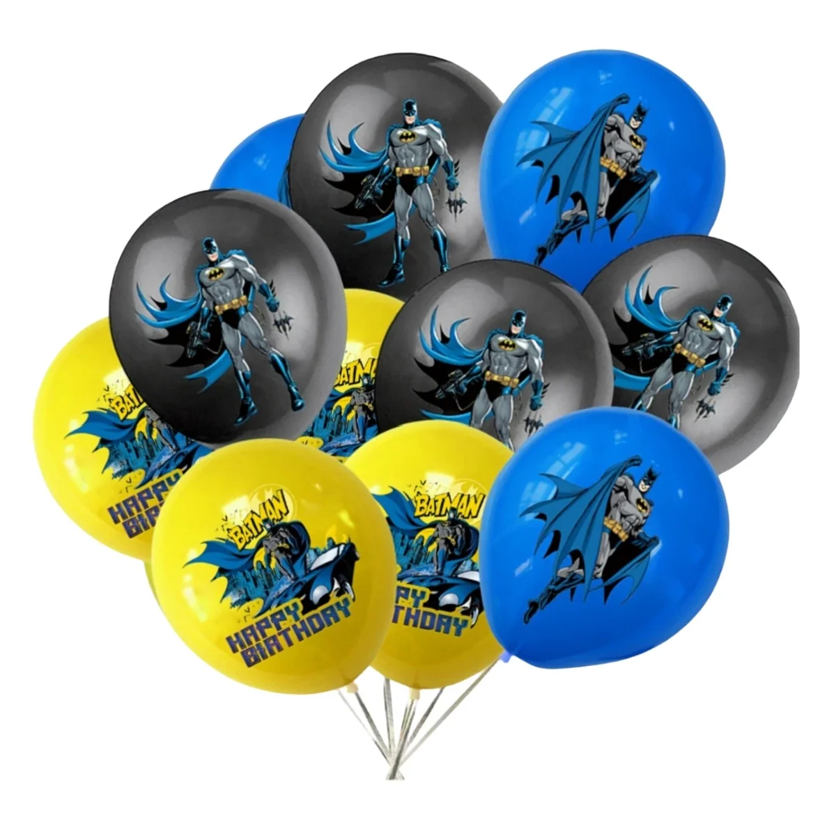 12pcs 12 Inch Batman Latex Balloons Birthday Party Decorations ...