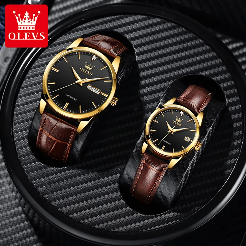 OLEVS-Brand-Luxury-Automatic-Couples-Watch-for-Men-Women-Fashion ...