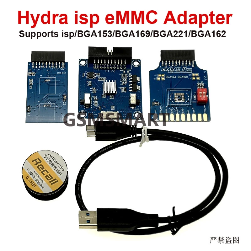 Nova original hydra emmc isp adaptadores ferramenta bga153, bga169, bga221, bga162 emmc quebrar ...