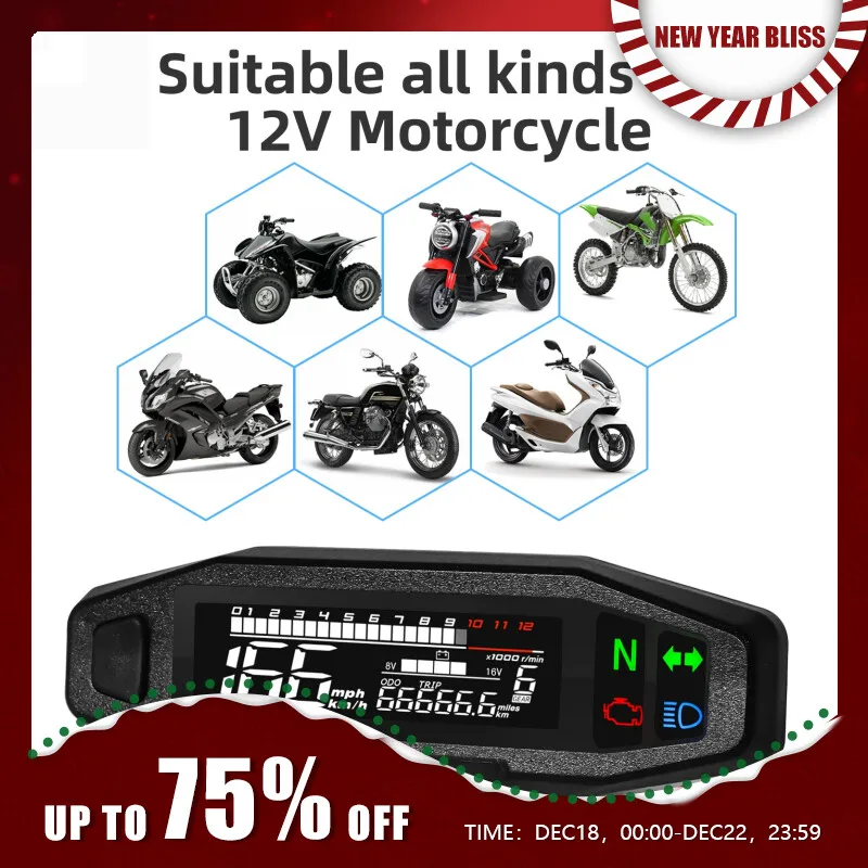 Universal-Motorcycle-Speedometer-Digital-Speed-Meter-LED-Tachometer ...