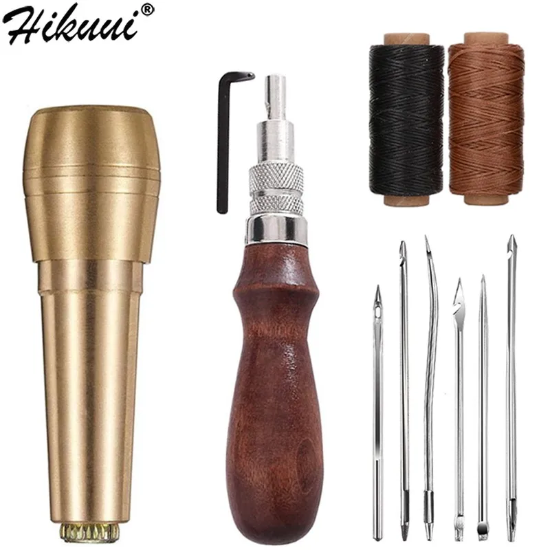 Leather-Sewing-Awl-Kit-Hand-Stitcher-Set-Leather-Edge-Groover-With-30M ...