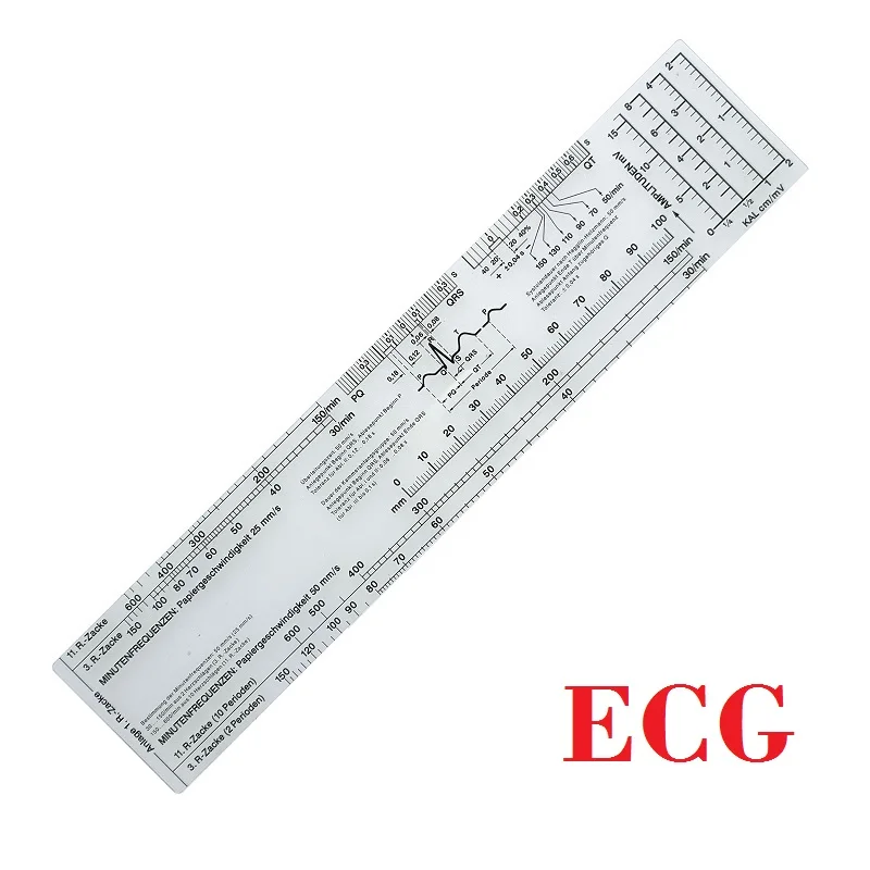 Heart Electrocardiogram | Electrocardiogram Ruler | Heart Rate Ruler ...