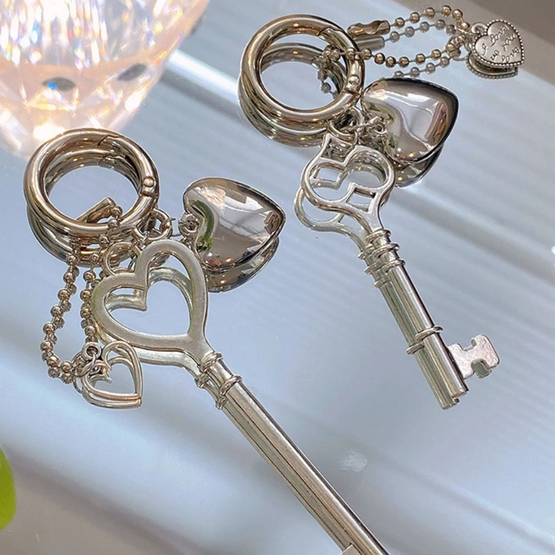 Keys-and-Heart-Keychain-Pendant-Unique-Keychain-Keyrings-Handbag ...