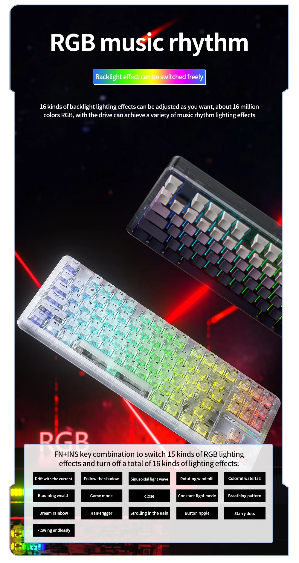 AULA L87 Mechanical Keyboard – Tri-Mode, Wireless, RGB | Unendingtech