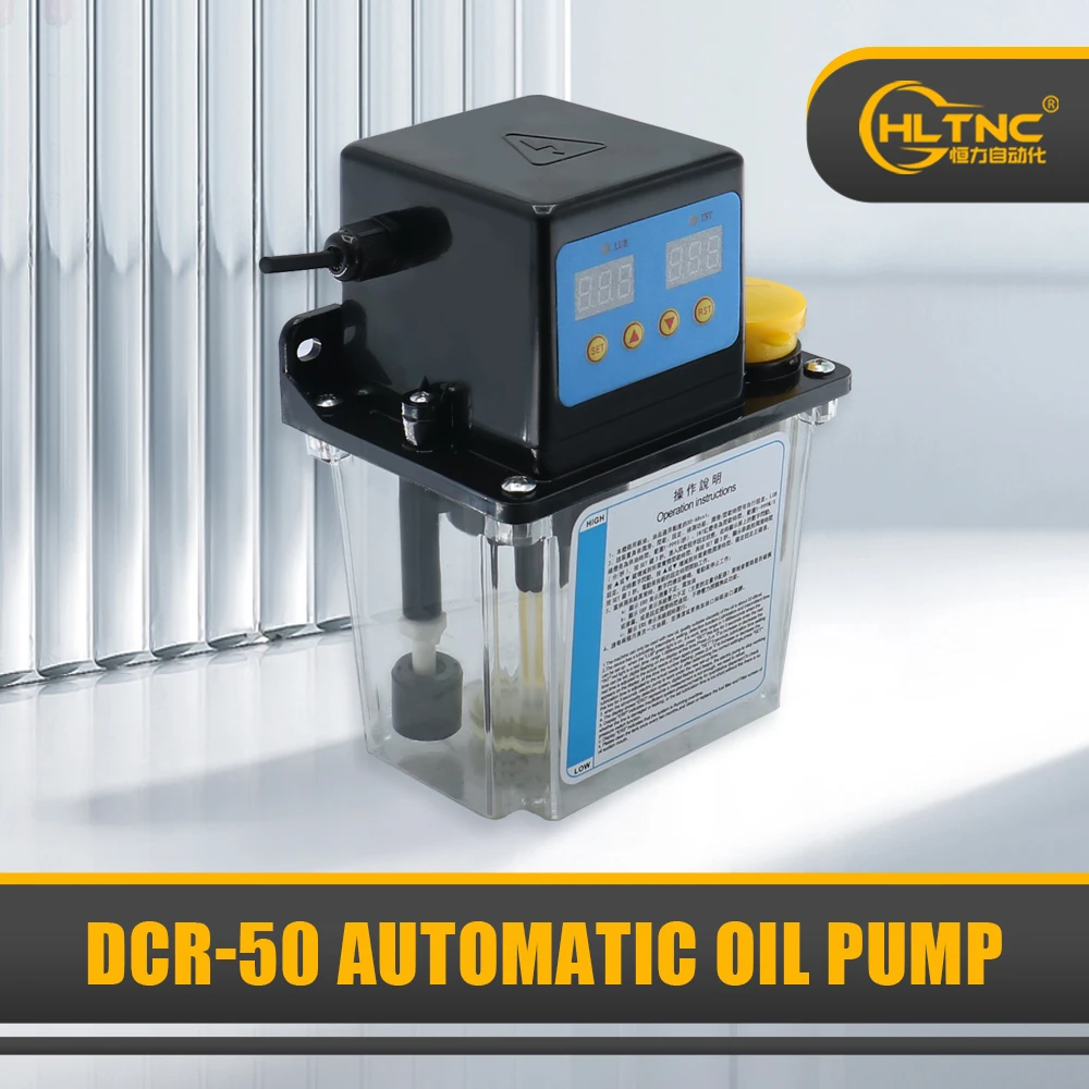 1L 2L DCR 50/1C Electromagnetic Oil Pump with Two Pressure Gauges CNC Electromagnetic Flow 50ml ...