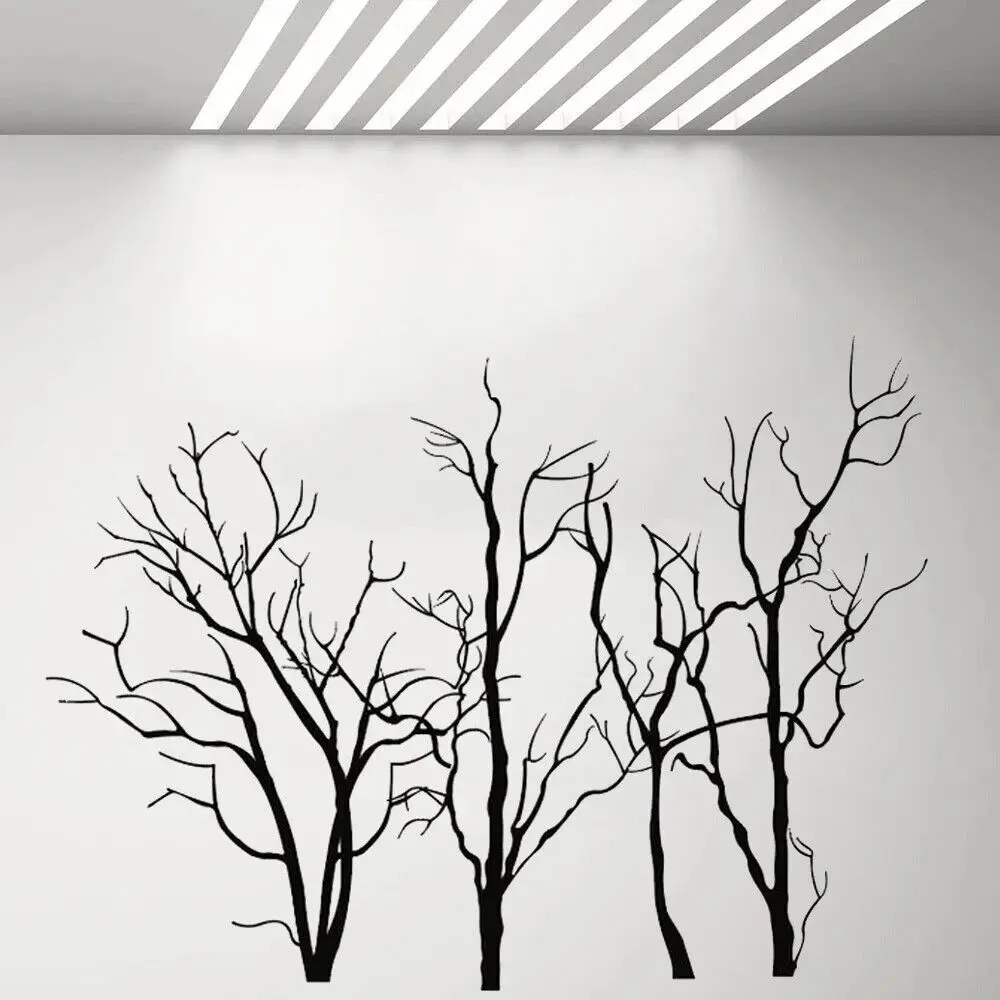 Large Tree Silhouette Wall Stickers for Kids Rooms School Nursery Decor ...