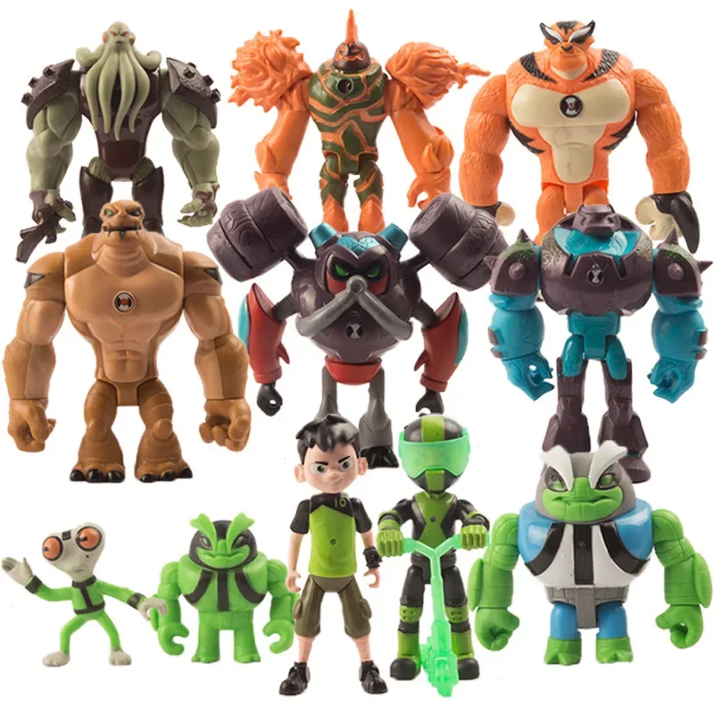 PVC-Action-Figure-Ben-10-Tennyson-Four-Arms-Grey-Matter-Kineceleran-Diamondhead-Heatblast ...