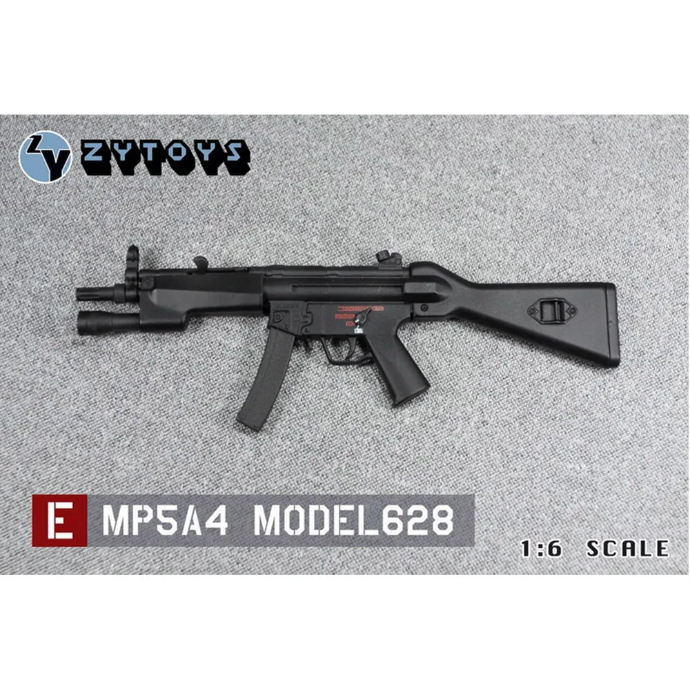 1/6th MP5 Submachine Gun MP5A4 Model628 Black PVC Material Can't Be Fired Model For 12inch ...