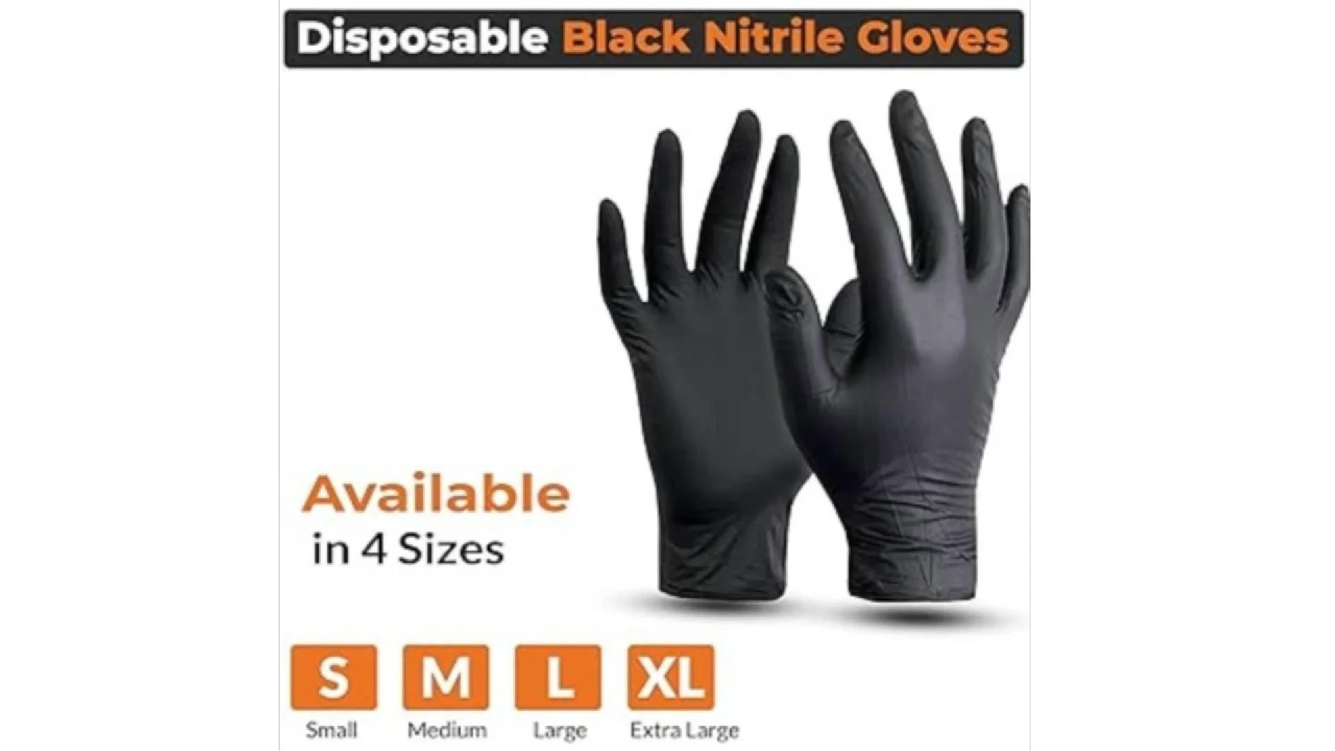 Black Nitrile Gloves Disposable 2 to 100 Pcs - Multi-Purpose Disposable Gloves Powder-Free ...