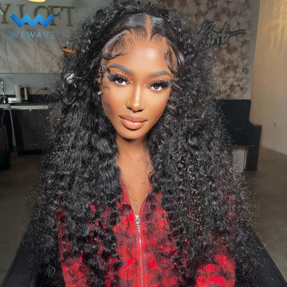 Onda profunda peruca frontal 13x6 hd laço 13x4 encaracolado frente do ...