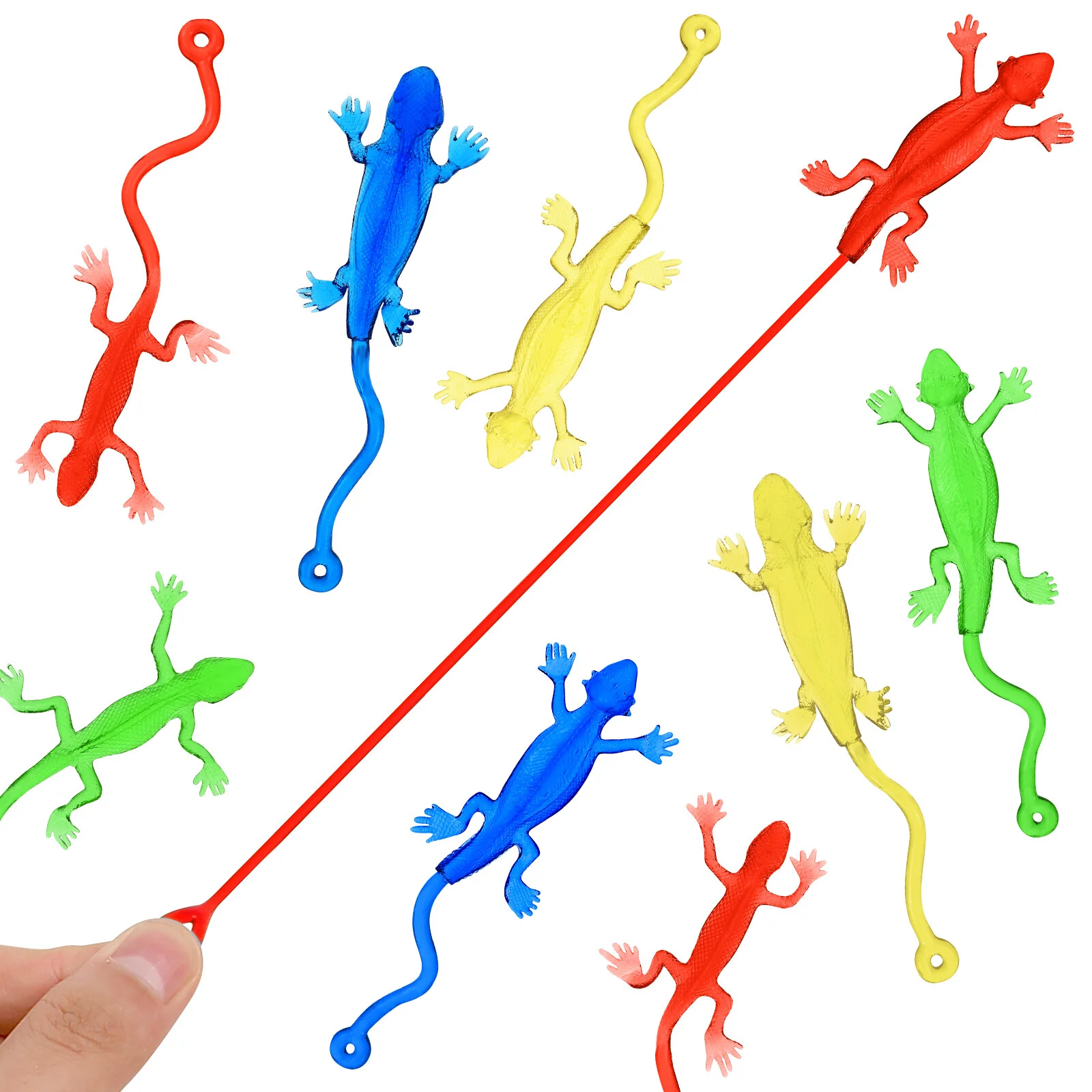 12-Pcs-Stretchy-Sticky-Lizards-Creative-Elastic-Climb-Wall-Animal-Toys ...