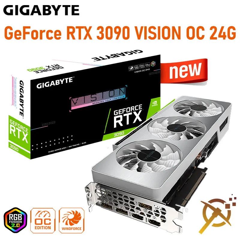 Graphics-Cards-GDDR6X-Gigabyte-GeForce-RTX-3090-VISION-OC-24G-Video ...