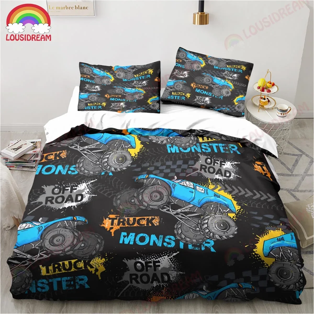 Monster-Jam-Truck-Duvet-Cover-Catroon-Monster-Jam-Bedding-Sets-Soft ...
