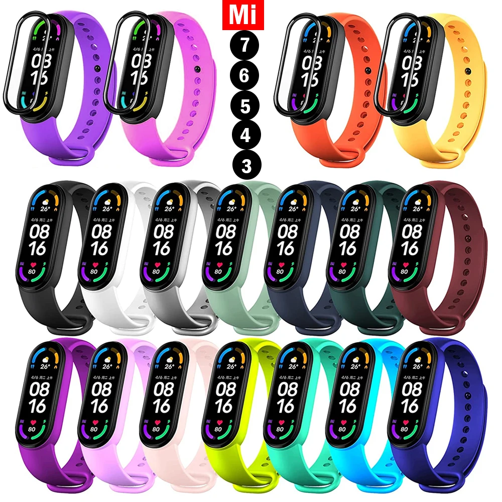 Watch-band-for-Xiaomi-Mi-Band-7-6-NFC-bracelet-silicone-Sport-watch ...