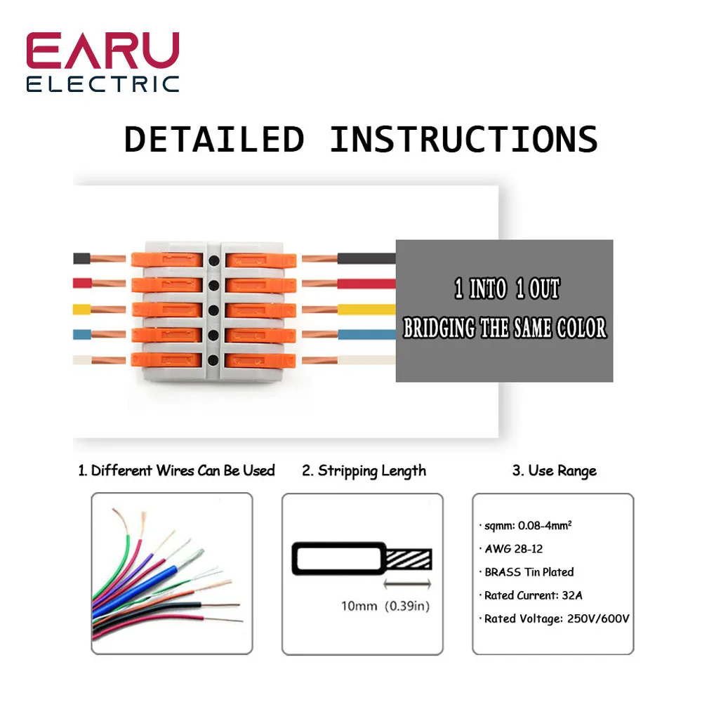Earu 2P 3P 4P 5P 6P 8P 10P 12P 20P Quick Docking Cable Wire Connector ...