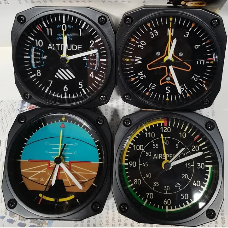 Aircraft Simulation Instrument Airspeed Meter Altimeter Clock Attitude ...