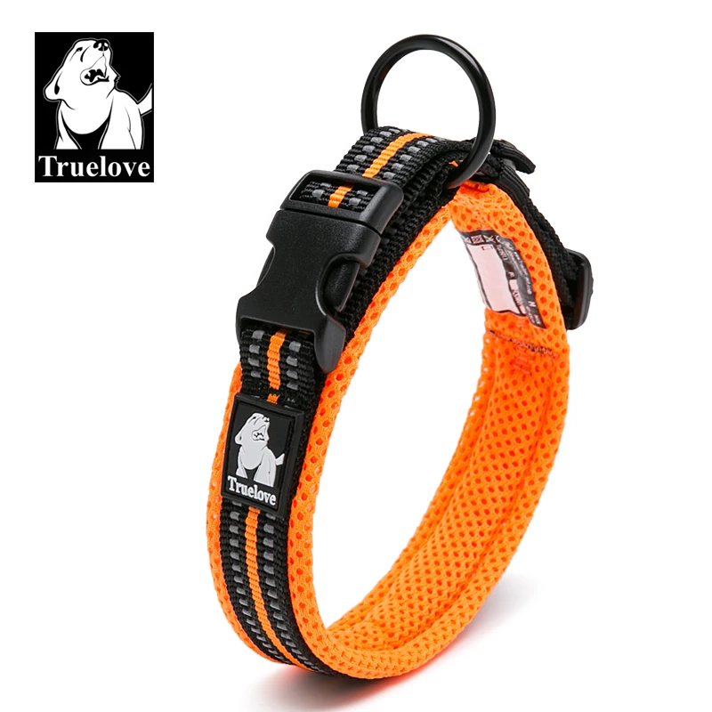Truelove-Adjustable-Mesh-Padded-Pet-Dog-Collar-3M-Reflective-Nylon-Dog ...