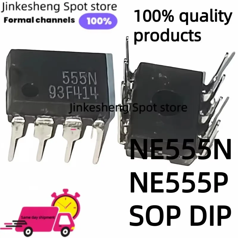 10/50/100 unids/lote NE555P NE555N DIP8 NE555 DIP-8 555 SOP-8 NE555DRR ...