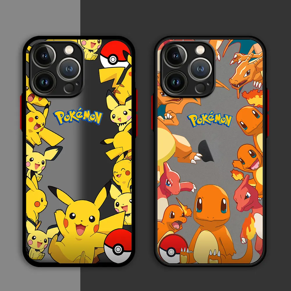Hot Anime Cartoon Pokemon Case For Apple iPhone 11 13 15 Pro Max 14 ...