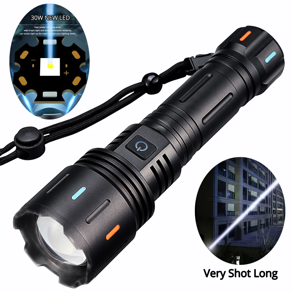 TRLIFE Strong Light Flashlight With Power Bank Function Long Range High ...