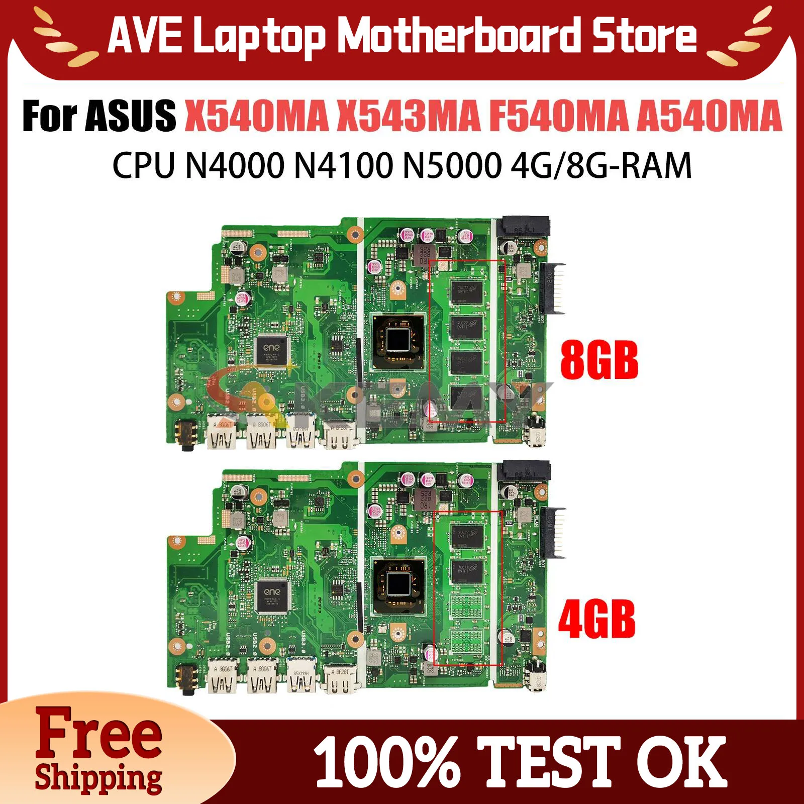 X540MB Mainboard For ASUS X540M A540M X540MB X540MA Laptop Motherboard ...