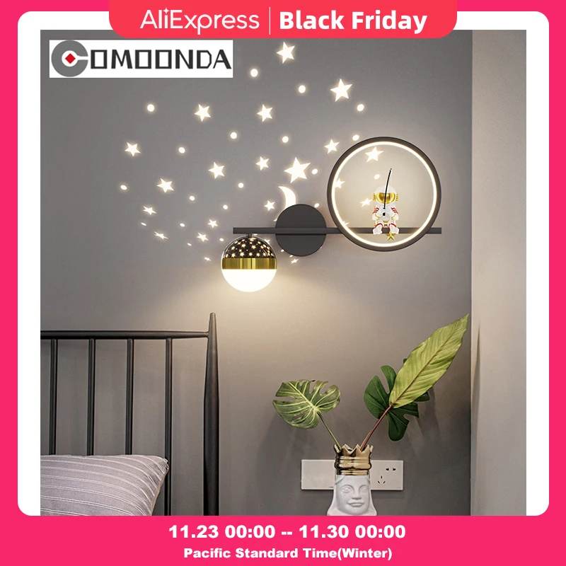 Home-Decor-Star-Projector-Wall-Lamp-LED-Metal-Body-Space-Style-Children ...