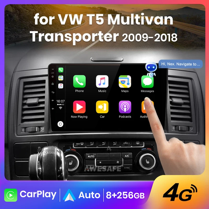 AWESAFE-PX9-Plus-Car-Radio-For-Volkswagen-Multivan-Transporteur-T5-2003-2015-wireless-CarPlay ...