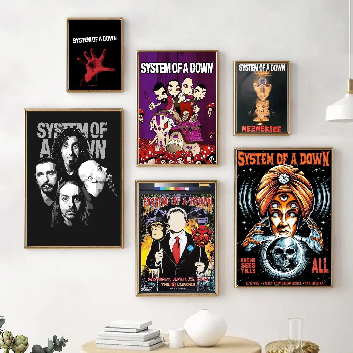 Sistema-de-un-p-ster-de-plum-n-pintura-decorativa-lienzo-arte-de-pared ...