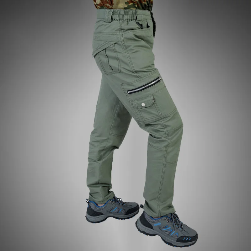 Men's Lightweight Tactical Pants Multiple Pocket Elasticity Military ...