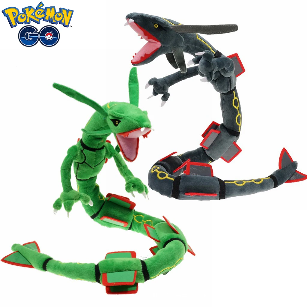 75cm Cartoon Pokemon Rayquaza Green Dragon Flying Type God Beast Plush ...
