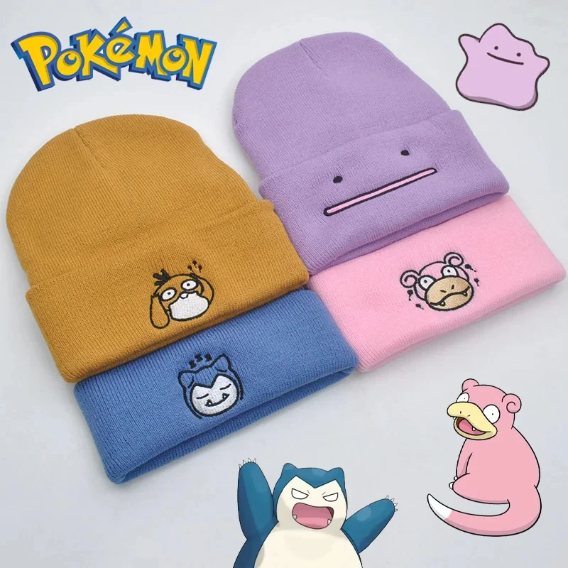 Pokemon-Snorlax-Ditto-Psyduck-Beanies-Women-Winter-Warm-Hat-Anime-Solid ...