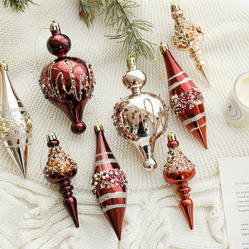 Christmas Pendant High-grade Champagne Coffee Color Screw Plastic ...