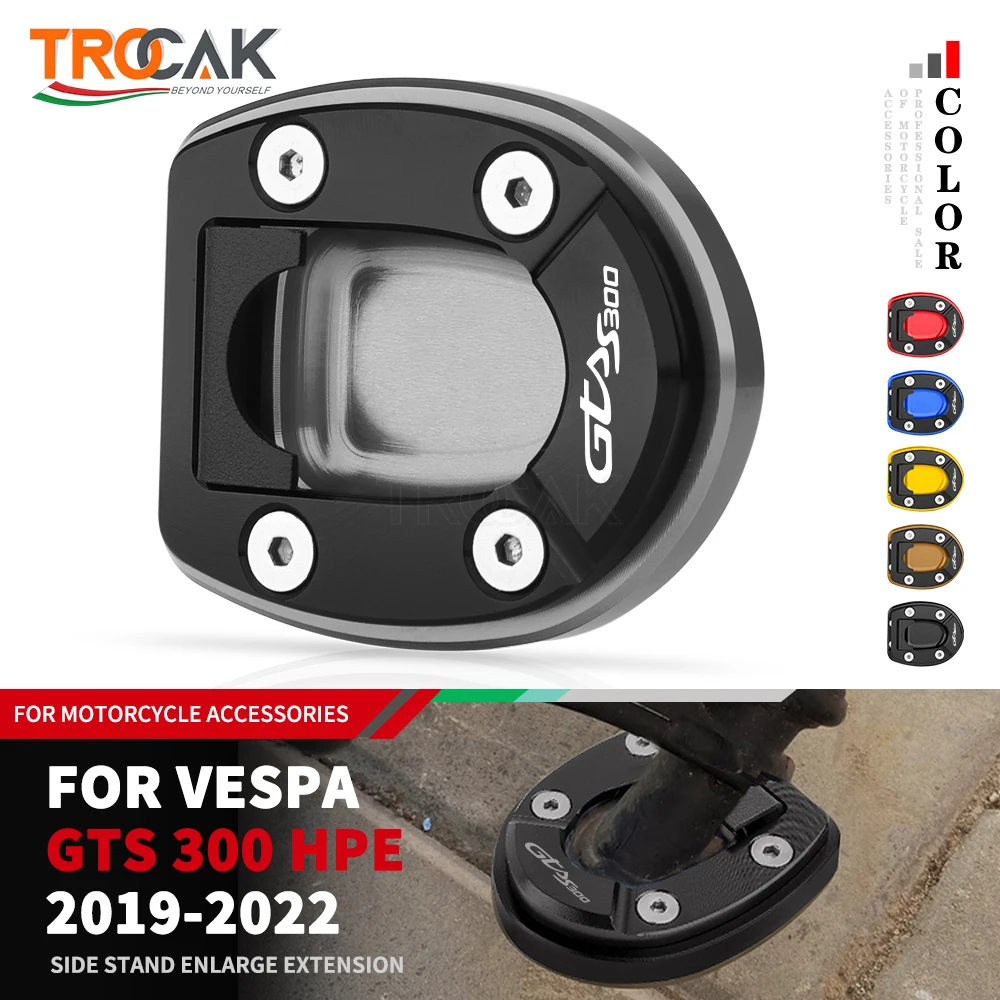 For Vespa gts GTV 300 HPE 2019 2022 2021 Motorcycle Kickstand Foot Side ...