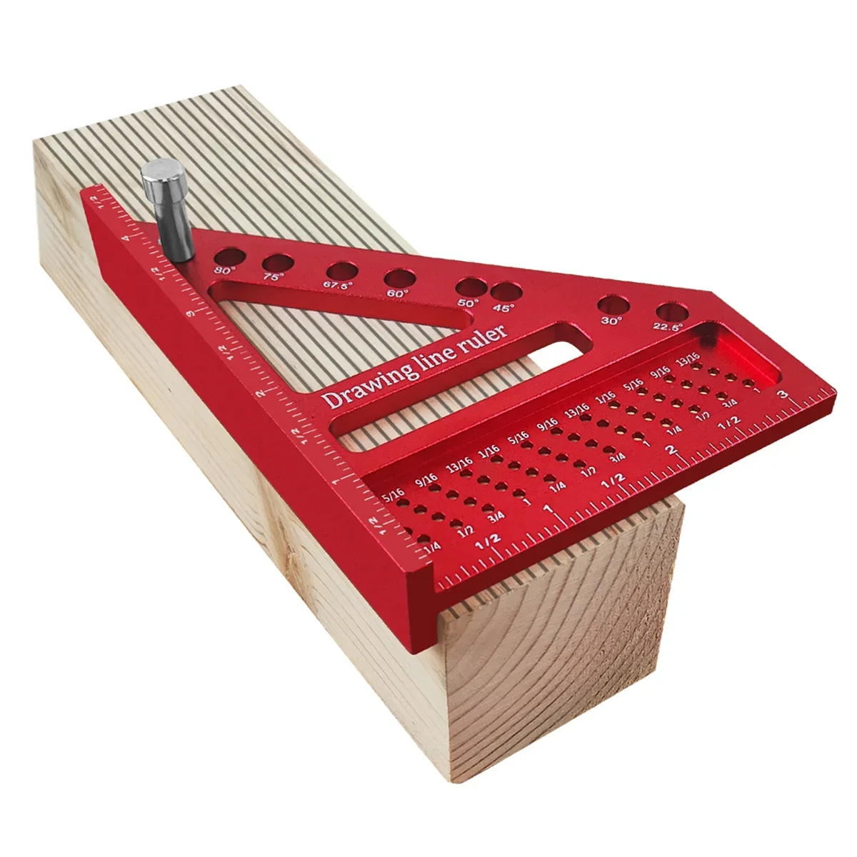 Multi-Angle-Measuring-Ruler-Woodworking-Square-Protractor-W-Dowel ...