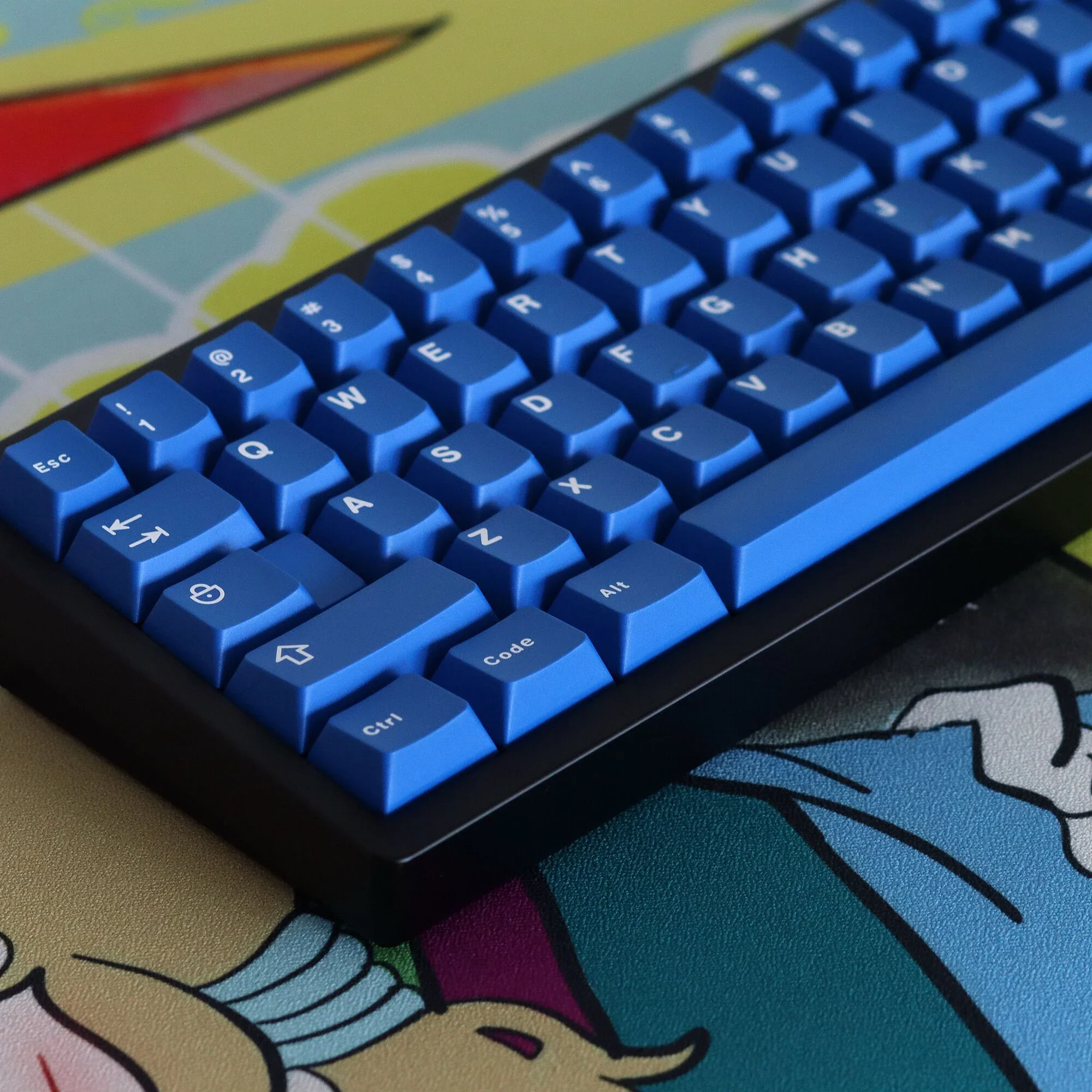 Teclado-azul-cl-ssico-Keycaps-Double-Shot-Keycaps-cereja-Perfil-para ...