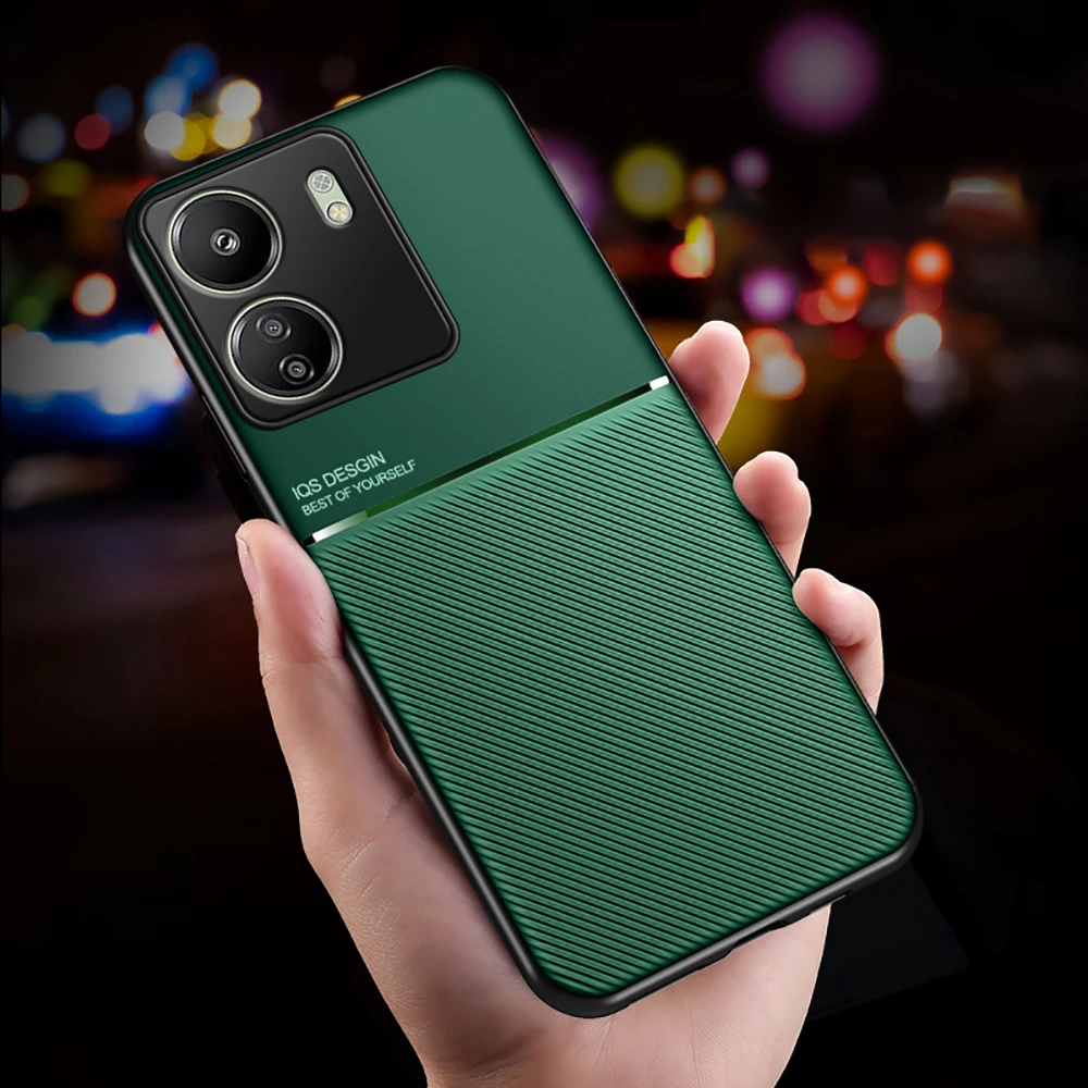 Magnet-Holder-Leather-Case-For-Xiaomi-Poco-C65-Redmi-13C-4G-TPU-Soft ...