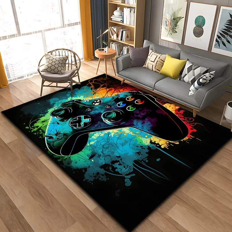 3D 80s Gamer Controller Area Rug Large,Carpet Rug for Living Room ...