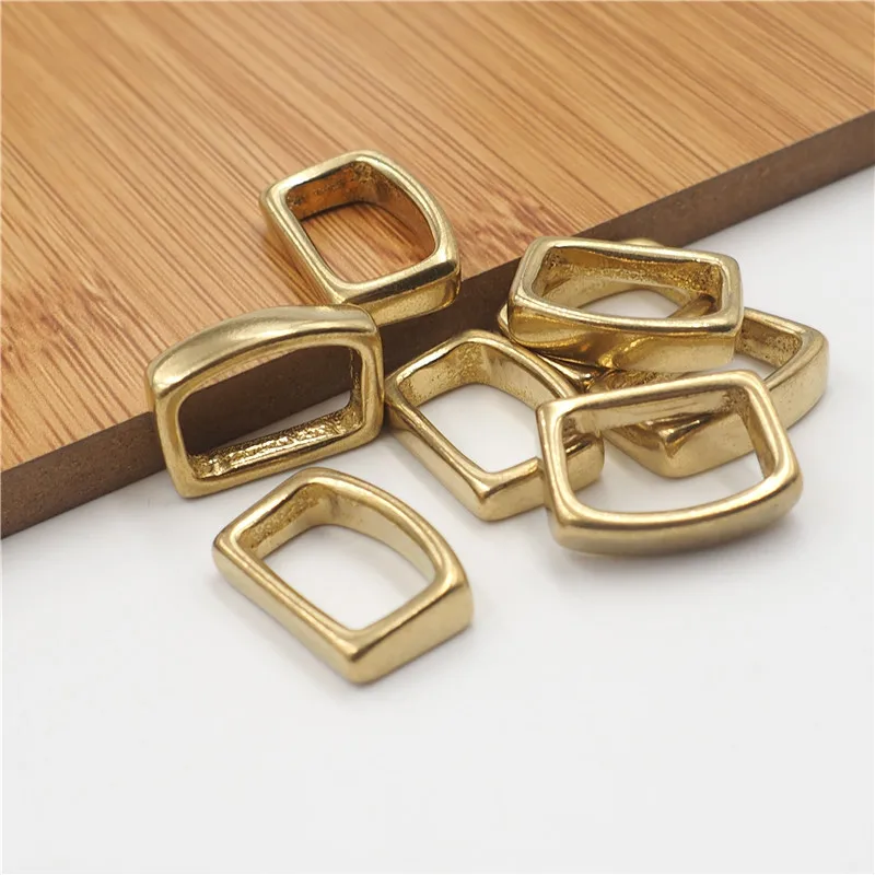 Brass-Belt-Loop-Keeper-Square-Loop-Buckles-Belt-Harness-Fasteners-for ...