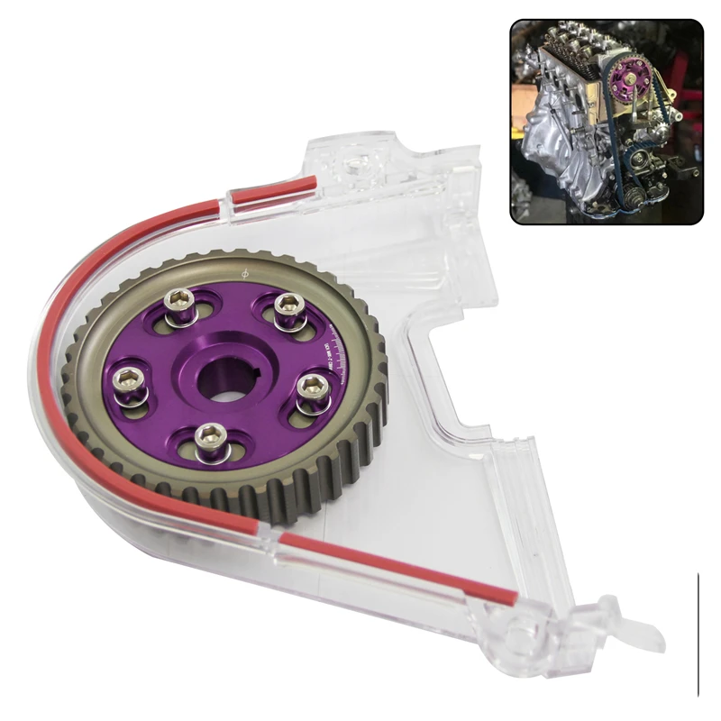 Clear Gear Timing Belt Cover +cam Pulley Kit Fits For Honda Civic Sohc ...