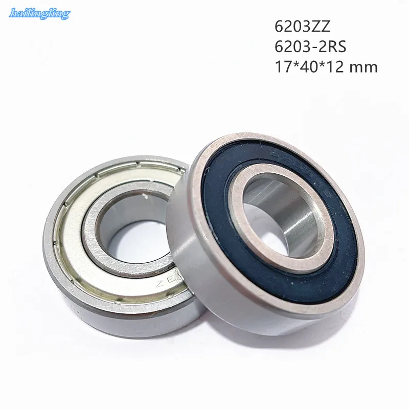 2PCS Bearing Steel 6203ZZ 6203-2RS Shielded Deep Groove Ball Bearing 17 ...