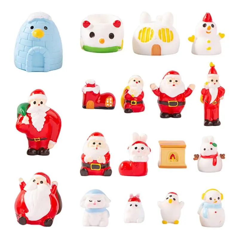 Mini-Resin-Christmas-Decoration-Santa-Claus-Snowman-Tree-Micro ...