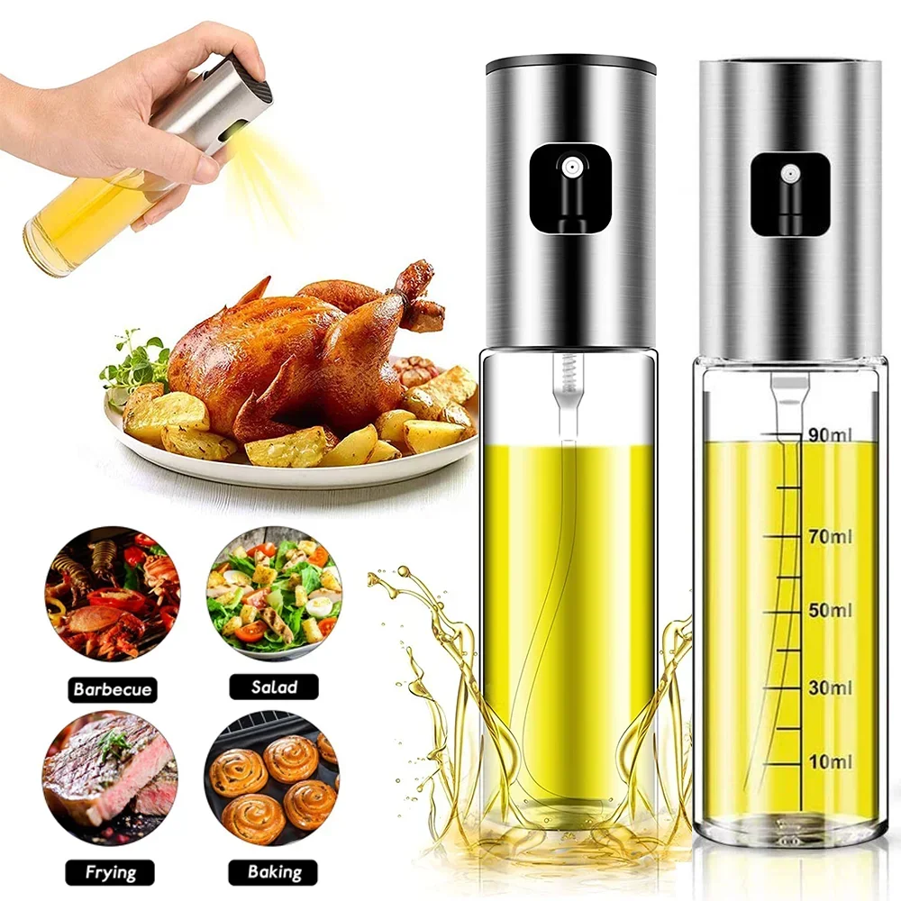 Barbecue Glass Mixing Condiment Bottle Vinegar Soy Sauce Spray Oiler ...