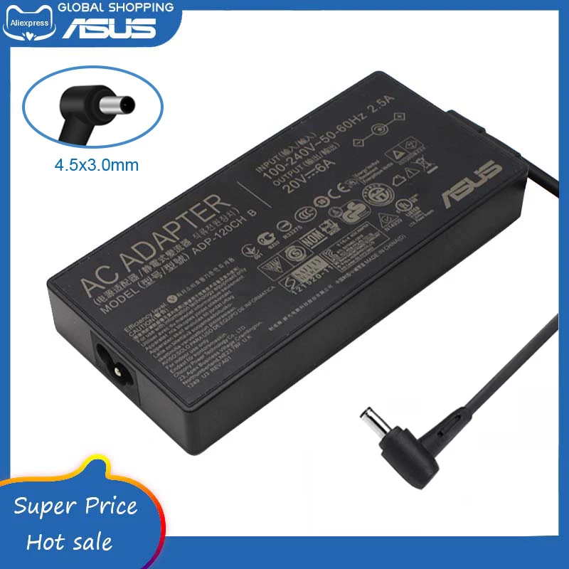 20v 6a 120w 4.5x3.0mm Adp-120ch B Ac Adapter Laptop Charger For Asus ...