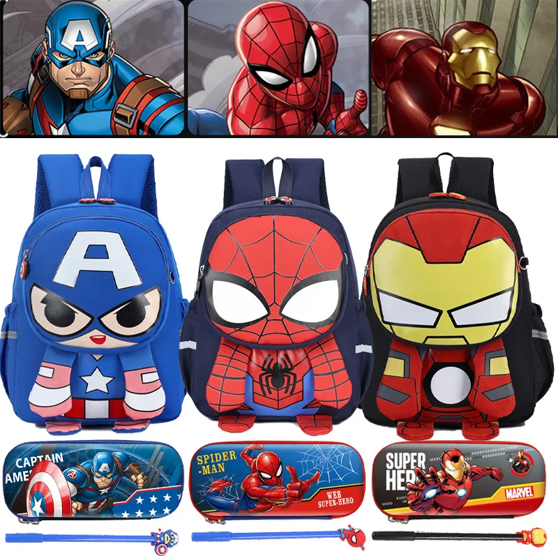 Disney-Cartoon-Anime-Mochila-para-Crian-as-Capit-o-Am-rica-Bolsa ...