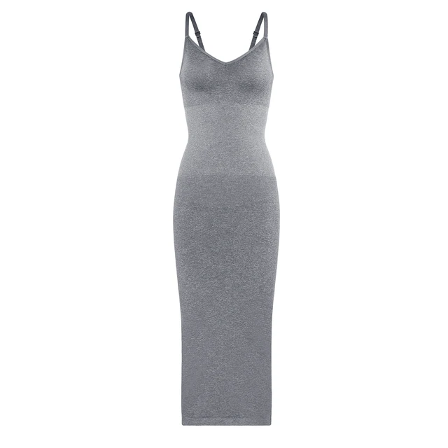 Skims Shapwear Dress Built In Bra For Women Long Dress Seamless Bodycon ...