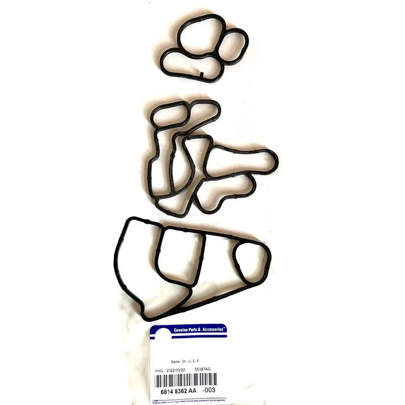 NBJKATO Brand New Engine Oil Cooler Gasket Kit 3PCS Set 68148362AA For ...