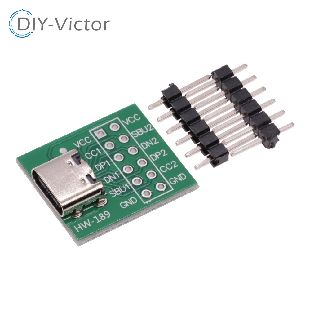 1PCS-USB-TYPE-C-to-DIP-PCB-Connector-Pinboard-Test-Board-Solder-Female ...