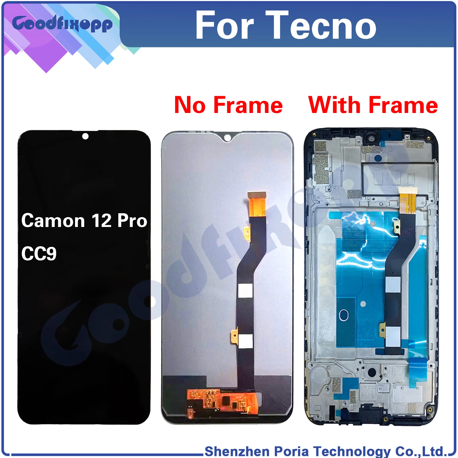 For-Tecno-Camon-12-Pro-CC9-LCD-Display-Touch-Screen-Digitizer-Assembly ...