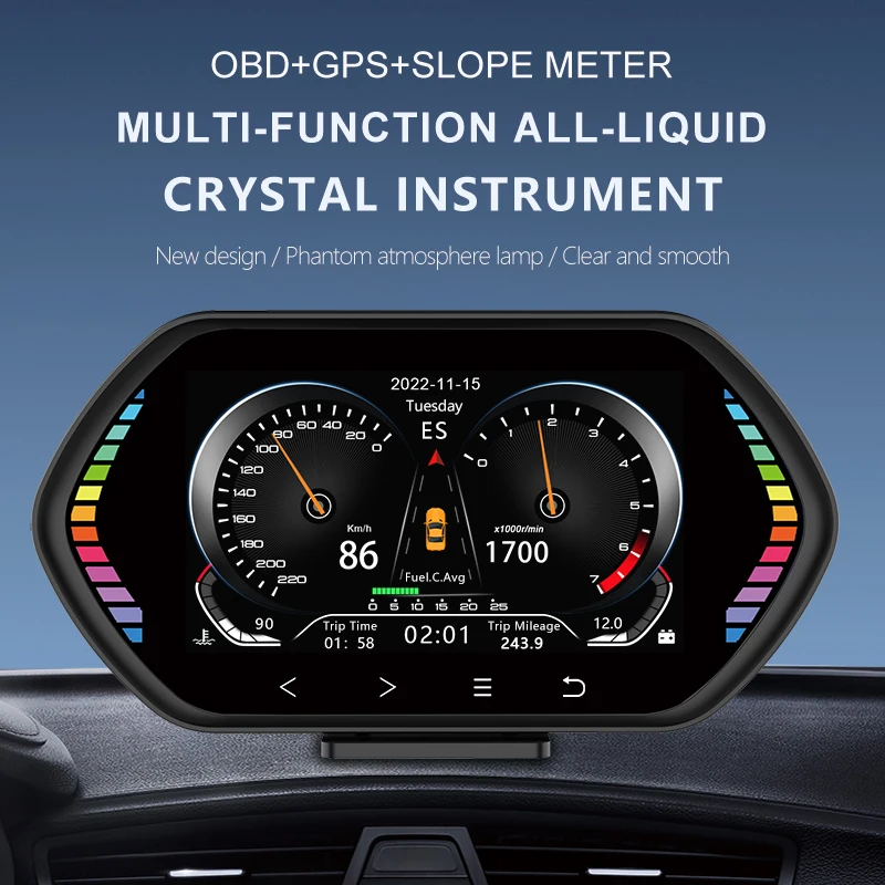 F12 Hud OBD2 Head-up Display On-board Computer GPS Speedemeter Car ...