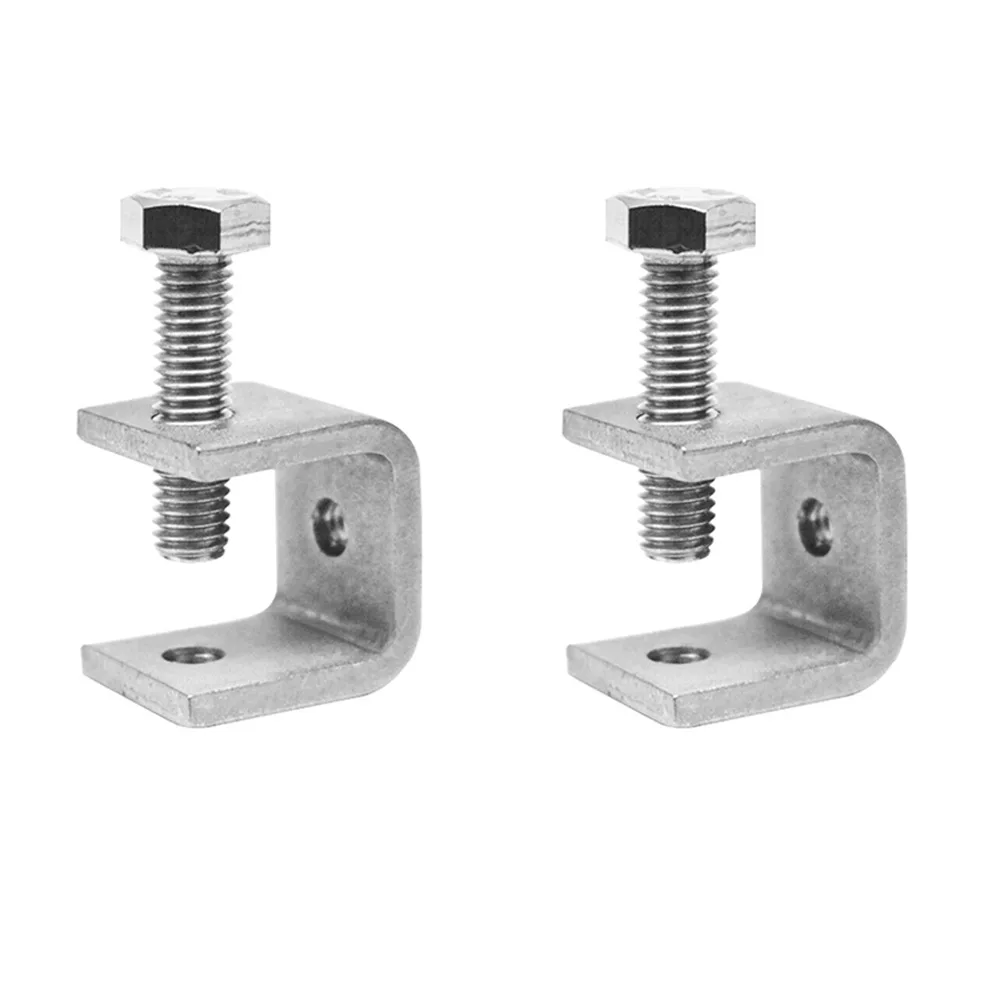 1/2/4pcs C-clamp Jaw Stainless Steel For Mounting U Clamps Small Desk ...